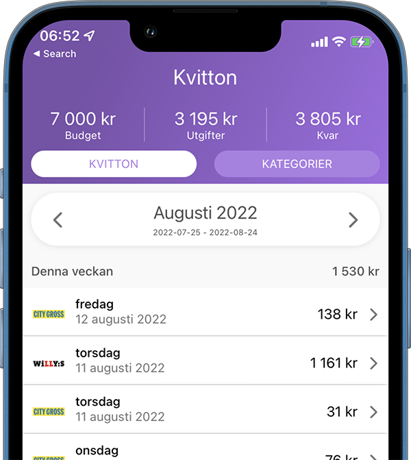 Dina kvitton i mobilen varje gång du handlar - Matkoll